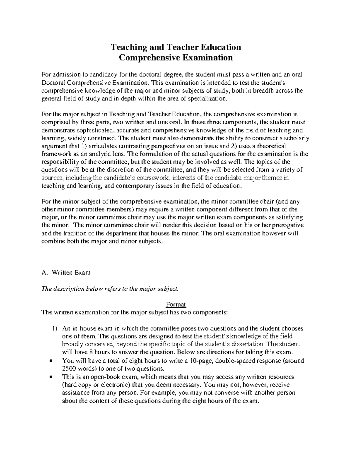 TTE Comps Info - It's is essential for your study - Teaching and ...