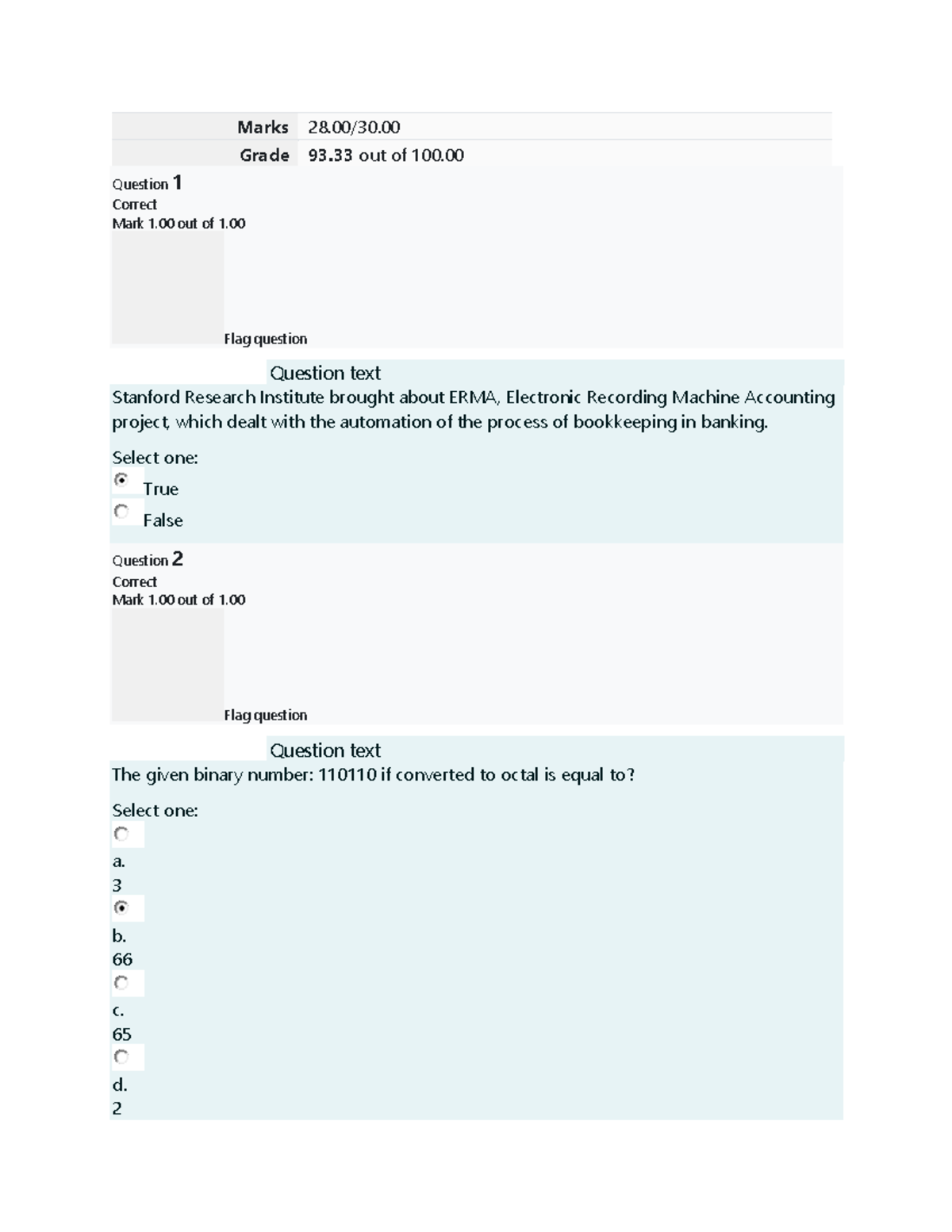 Computing Funda Prelim EXAM - Marks 28/30. Grade 93 out of 100 ...