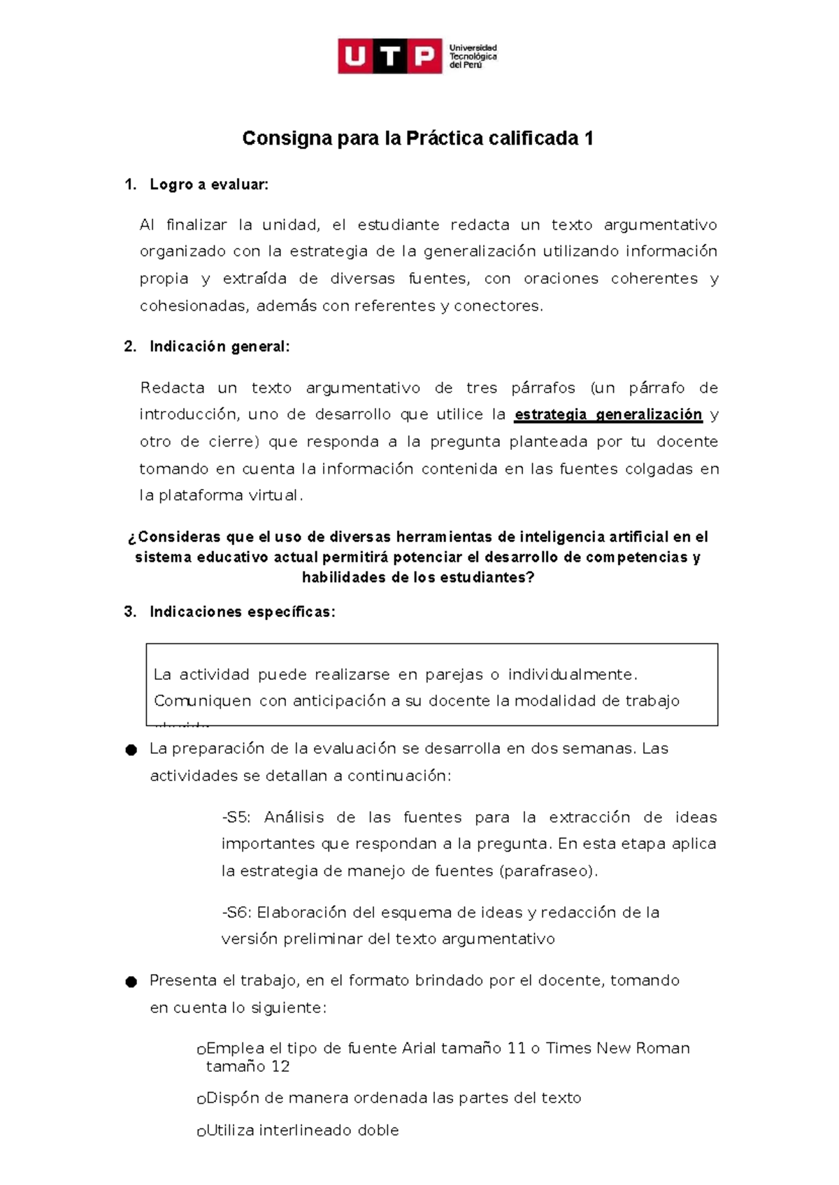 Comprensión y redacción de textos I (parrafo por ESTRATEGIA DE ...