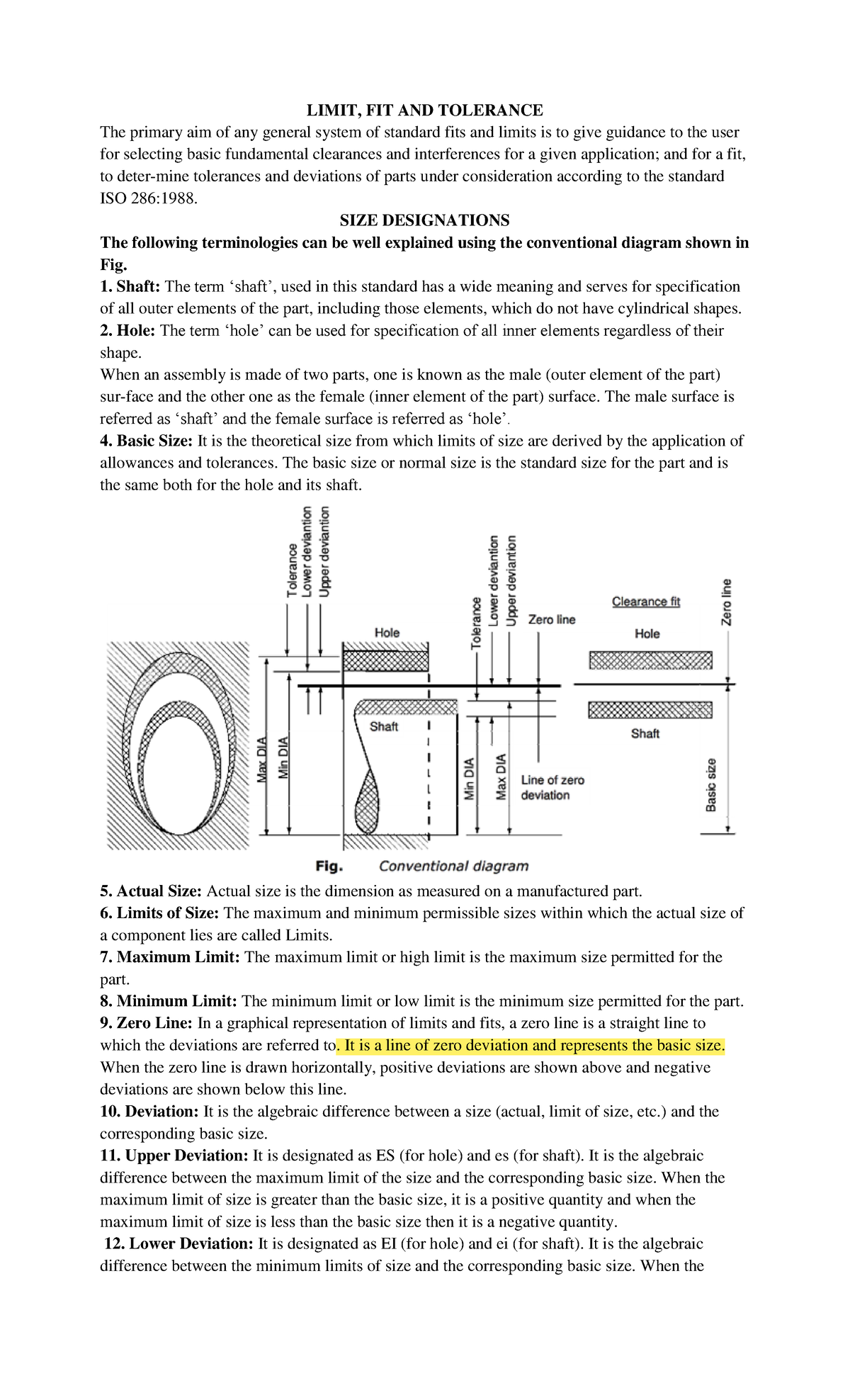 Limit-Fit-Tolerance - measurement - LIMIT, FIT AND TOLERANCE The ...