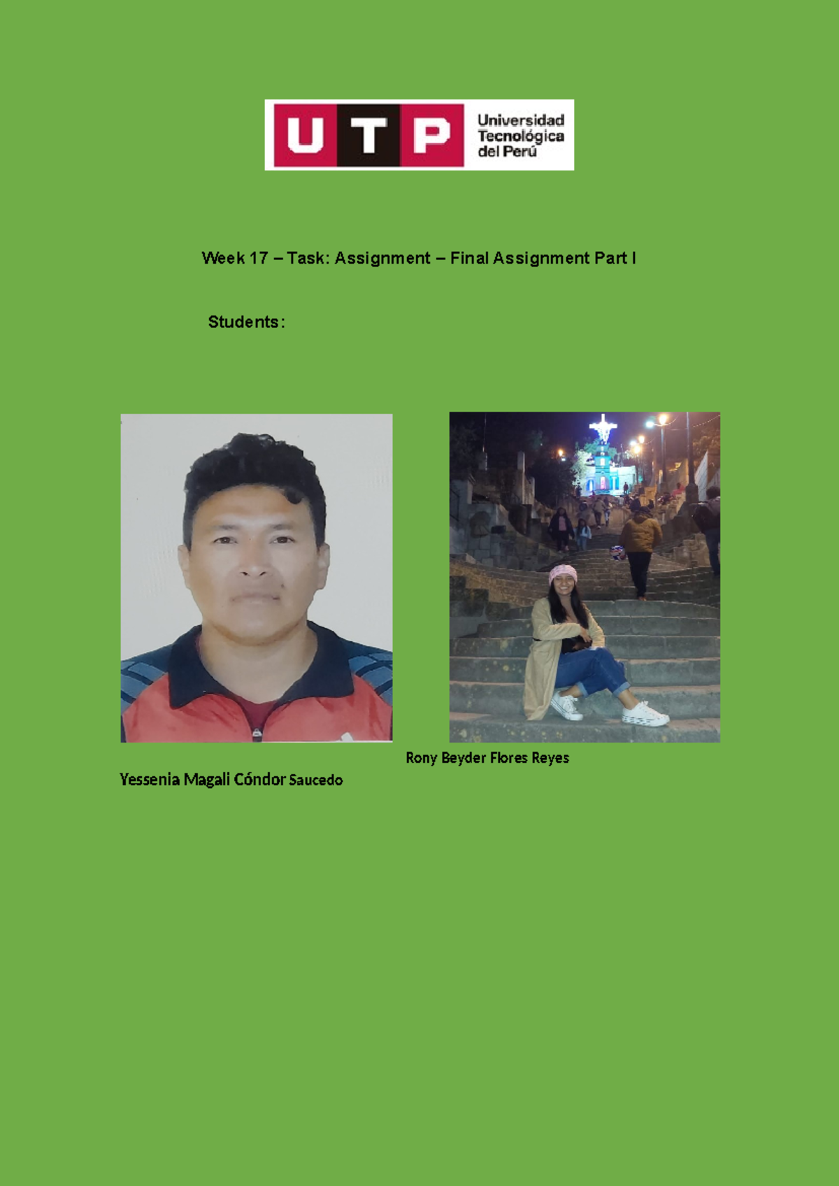 Semana 17 Task Assignment Final Assignment Part I Week 17 Task