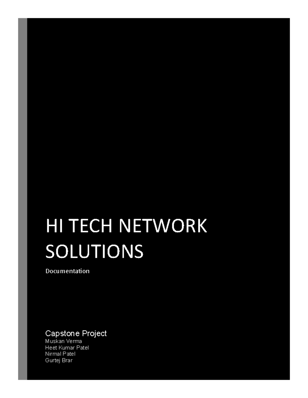 HI-TECH Documentation final project - HI TECH NETWORK SOLUTIONS ...