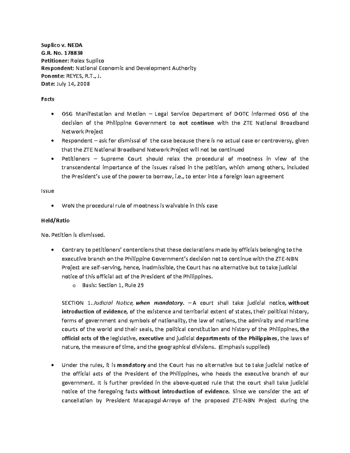 31-suplico-v-neda compress - Suplico v. NEDA G. No. 178830 Petitioner ...