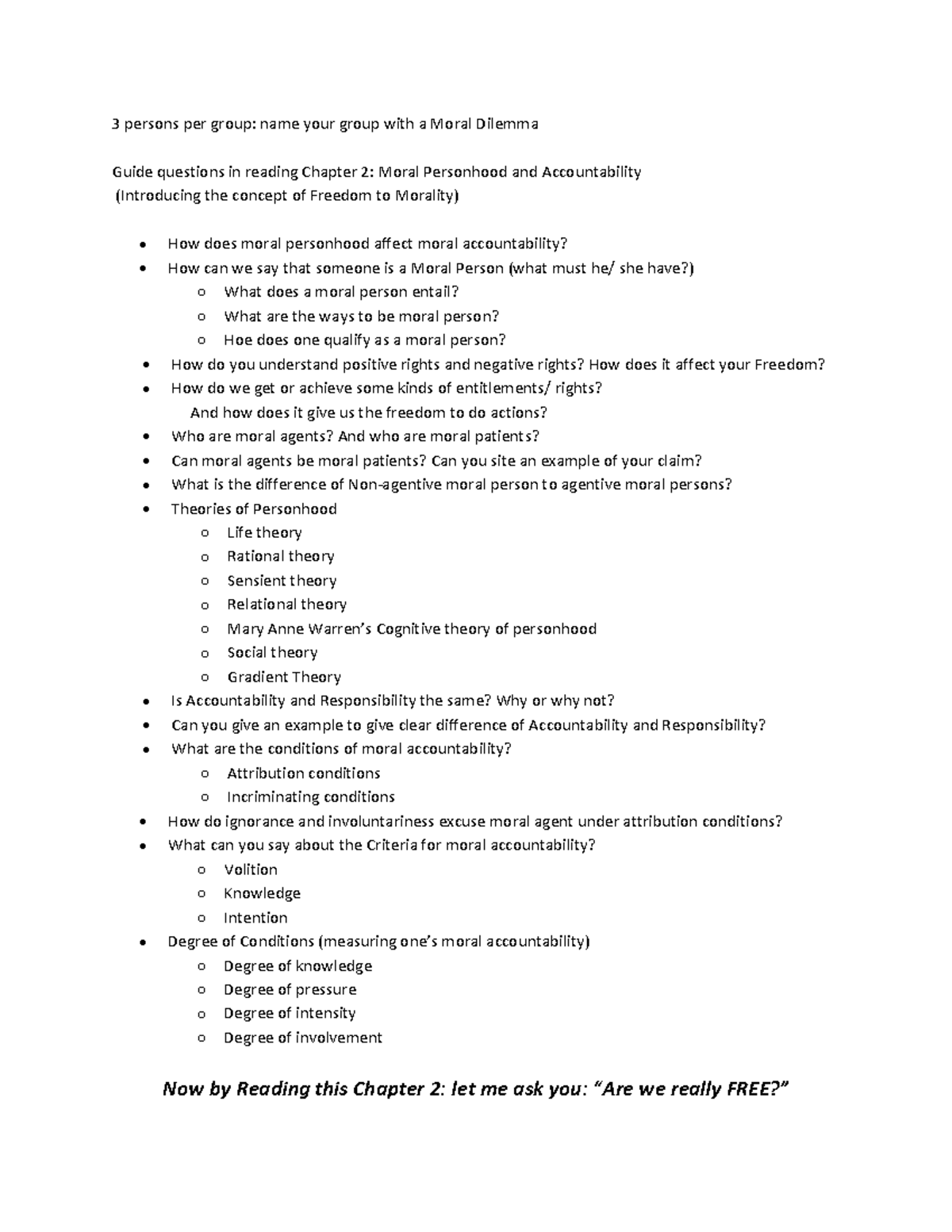 Ppt2 reading guide questions - 3 persons per group: name your group ...