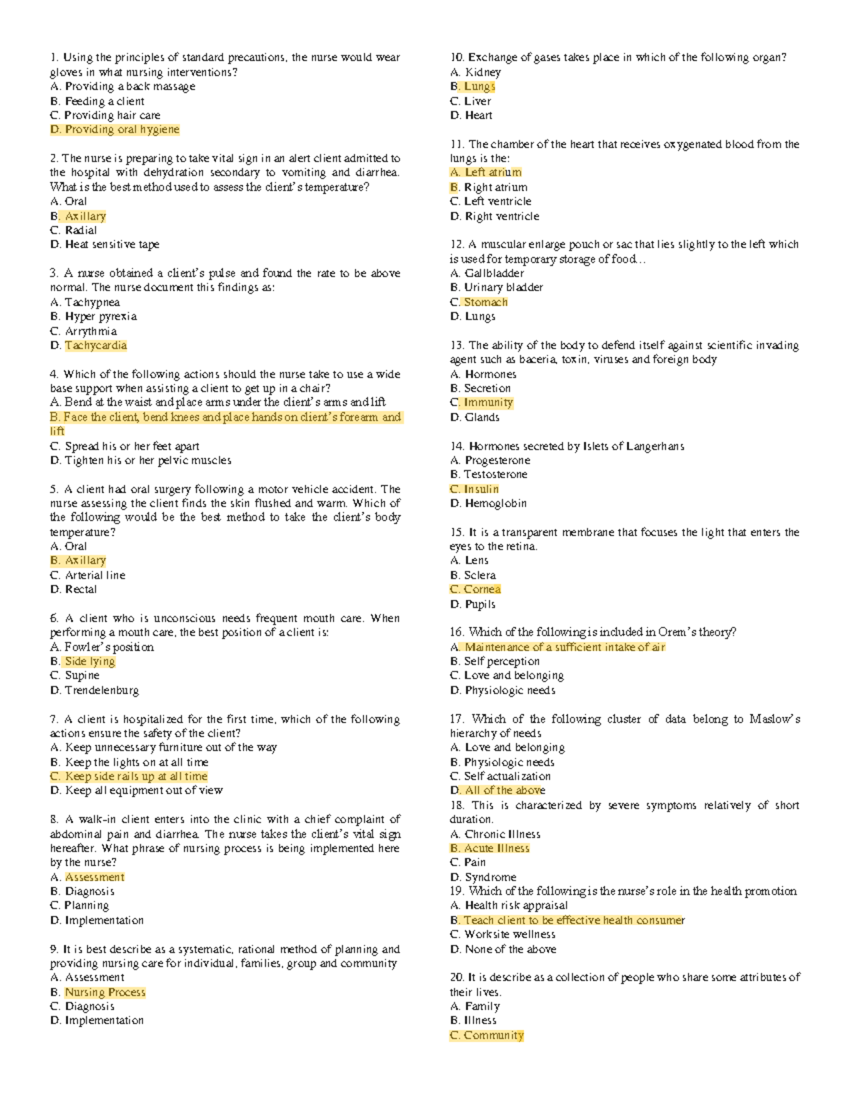 500 Item NLE Practice Test Questions 2 with rationale copy - Using the ...