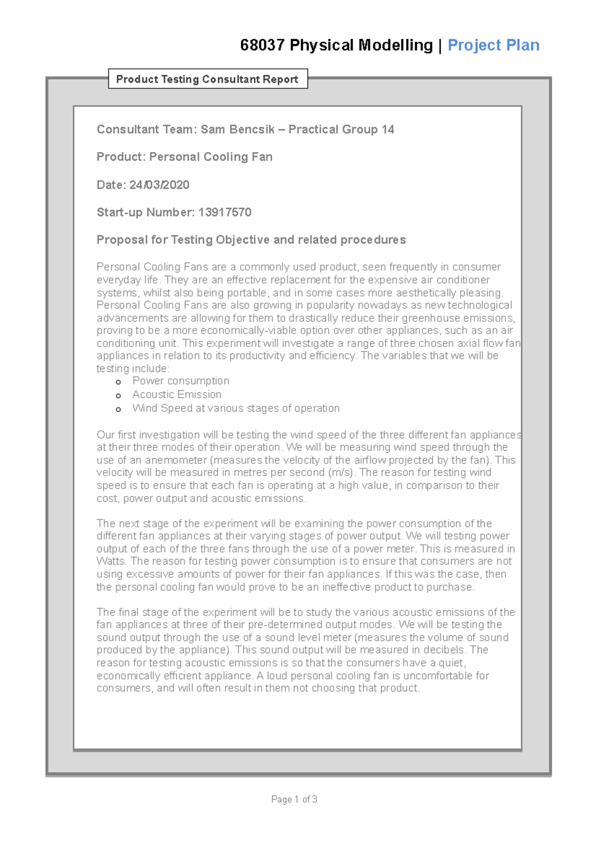 Sam B Project Plan - Please download the eTask1 spread sheet from ...