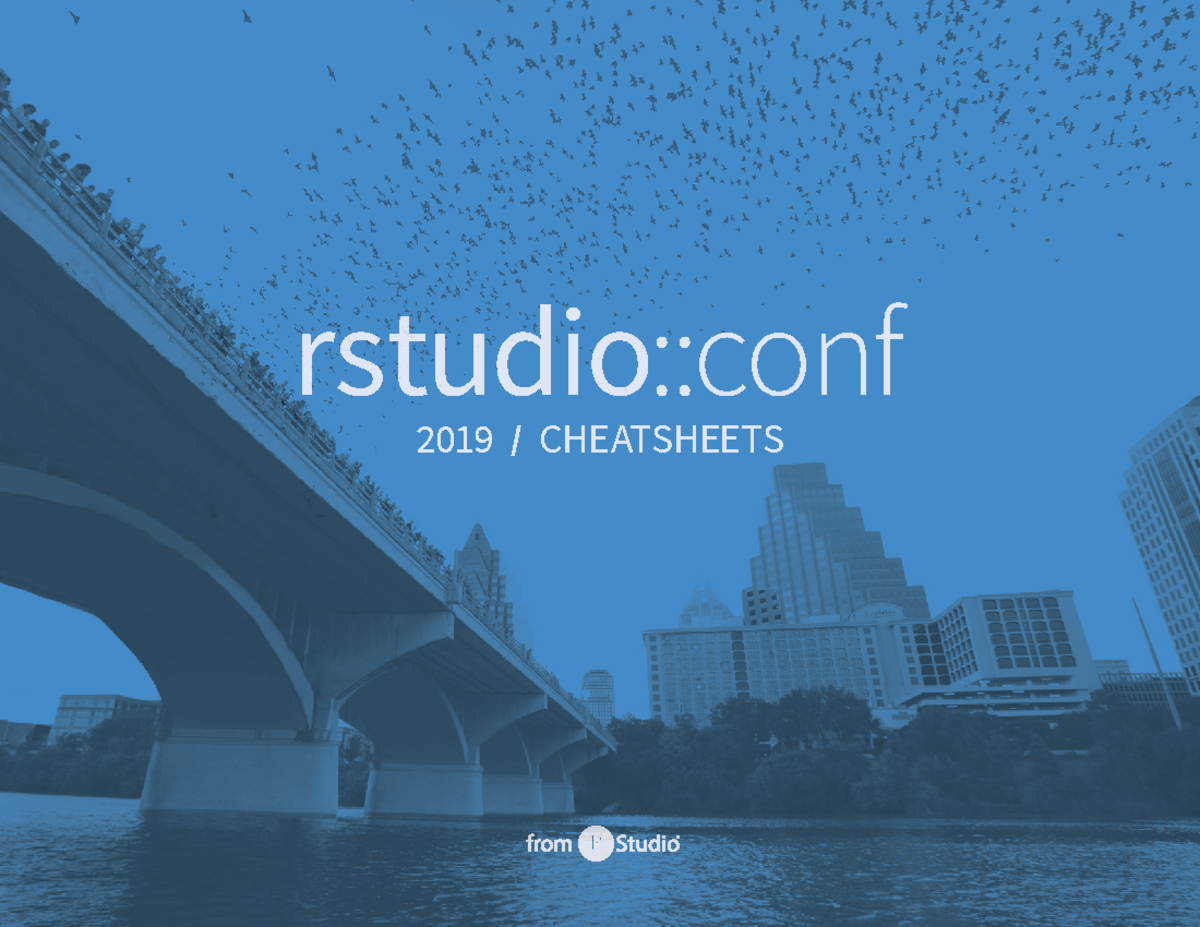 R Studio Cheat Sheet - 2019 / CHEATSHEETS rstudio::conf RStudio IDE ...
