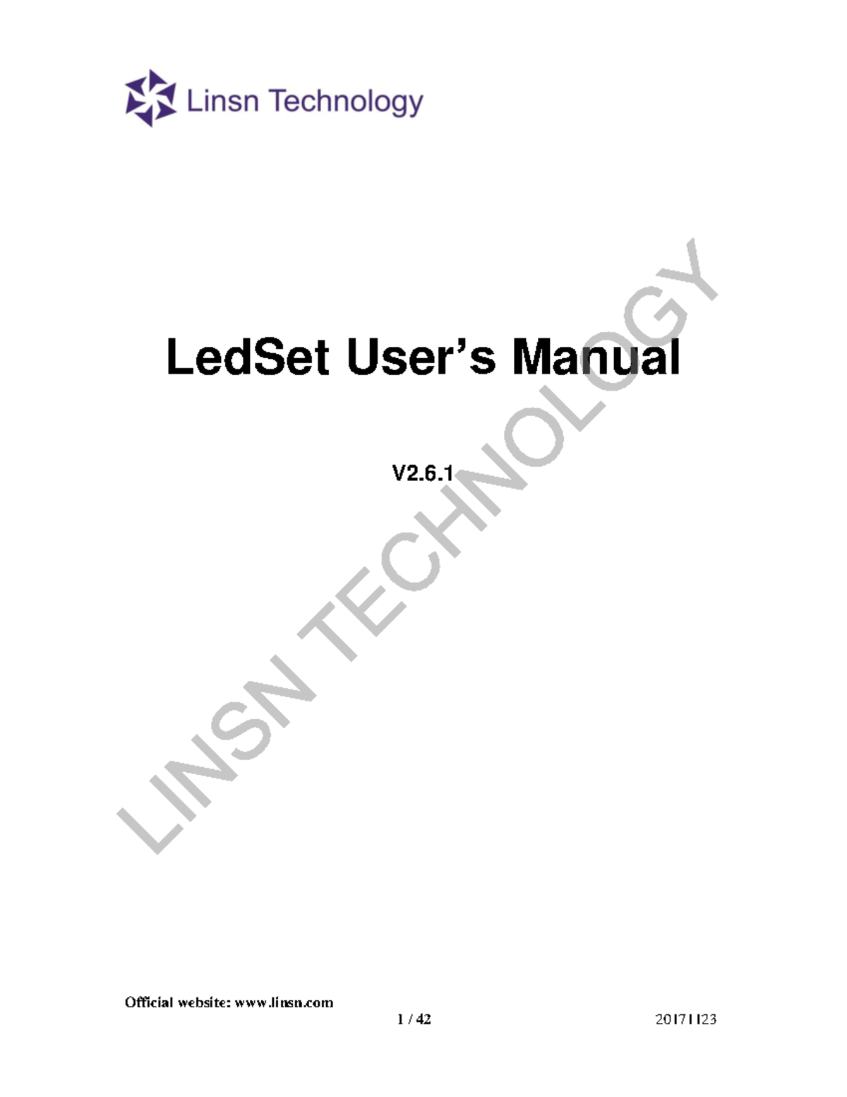 Led Set 2 - Official website: linsn LedSet User’s Manual V2. 䰀䤀一匀一 吀䔀䌀䠀一伀䰀伀䜀夀 Official website ...