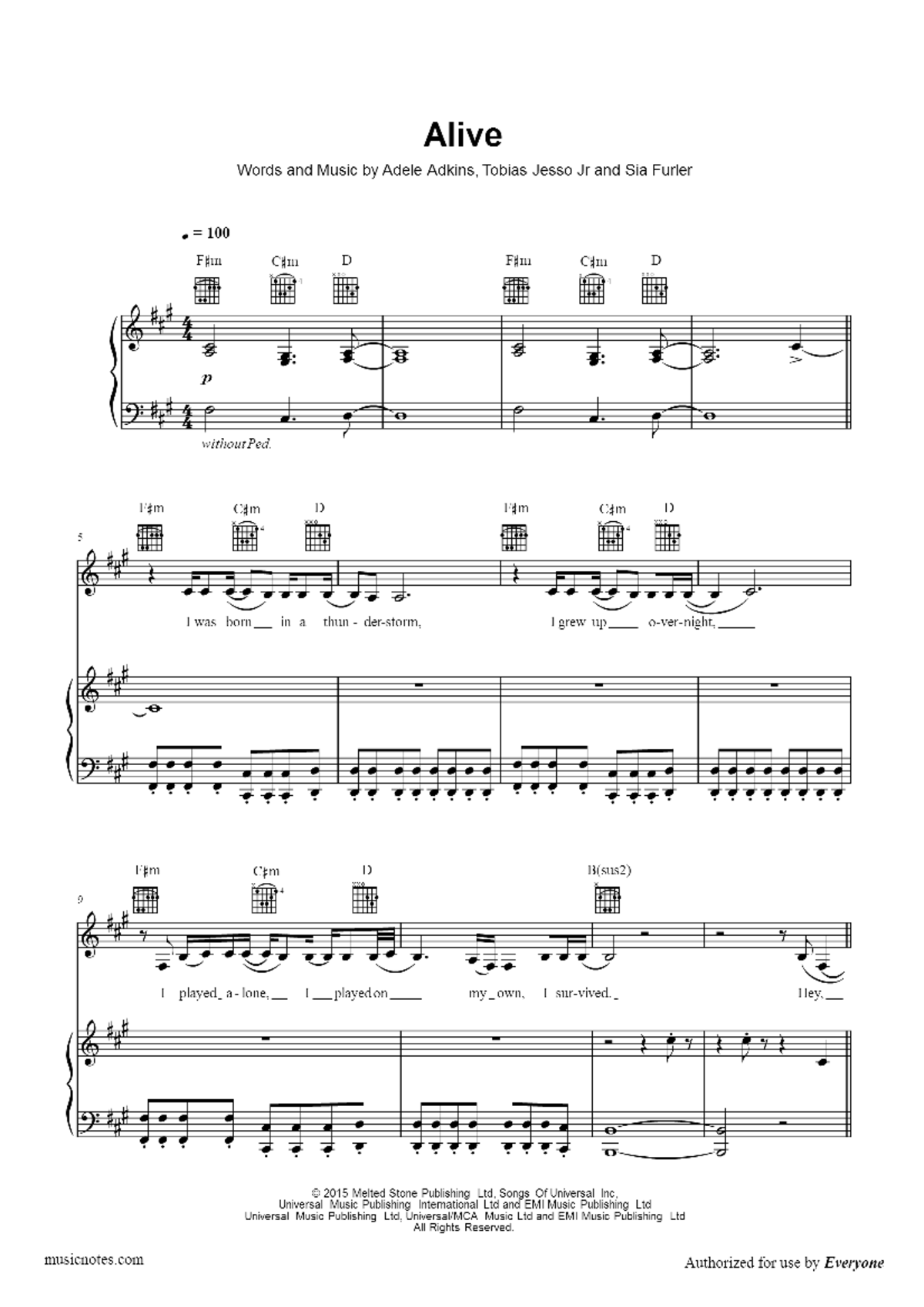 Adele Sia Alive - abc - Music - Studocu