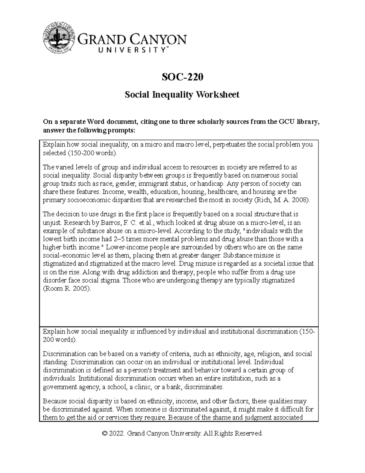 SOC-220.T2Social Inequality Worksheet - SOC- Social Inequality ...