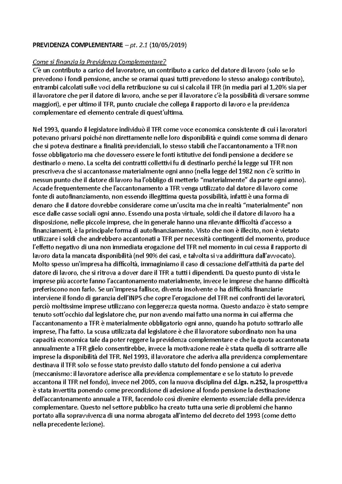 Previdenza Complementare – pt 2.1 Completo - PREVIDENZA COMPLEMENTARE ...