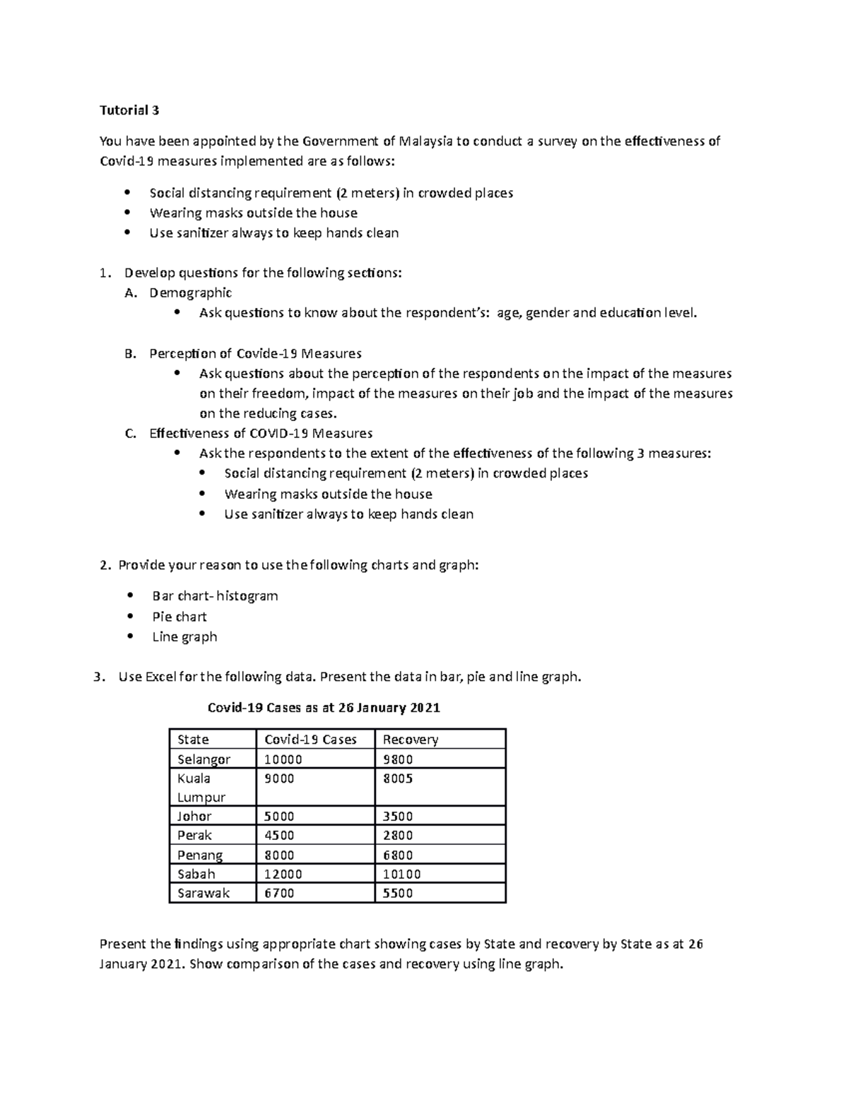 Tutorial Activity Week 3 - Tutorial 3 You have been appointed by the ...