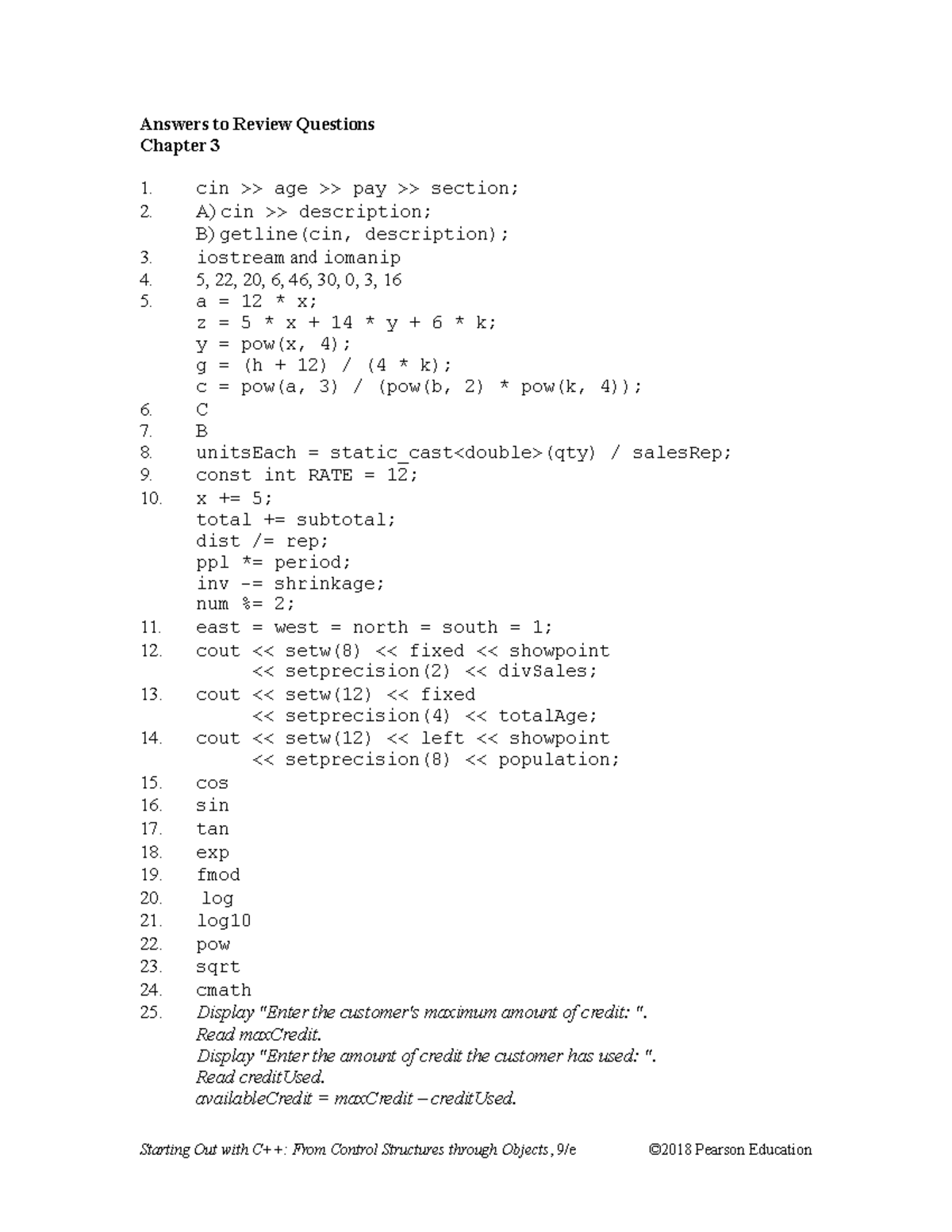 Chapter 03 - Answers to Review Questions 8e - Answers to Review ...