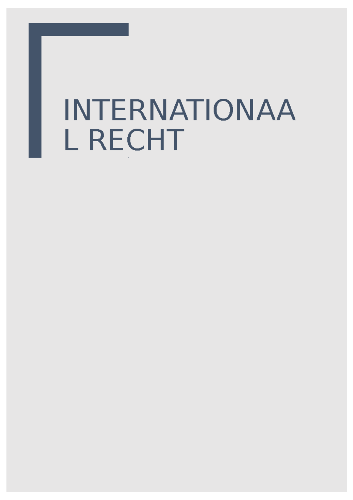 Internationaal recht - - Studeersnel