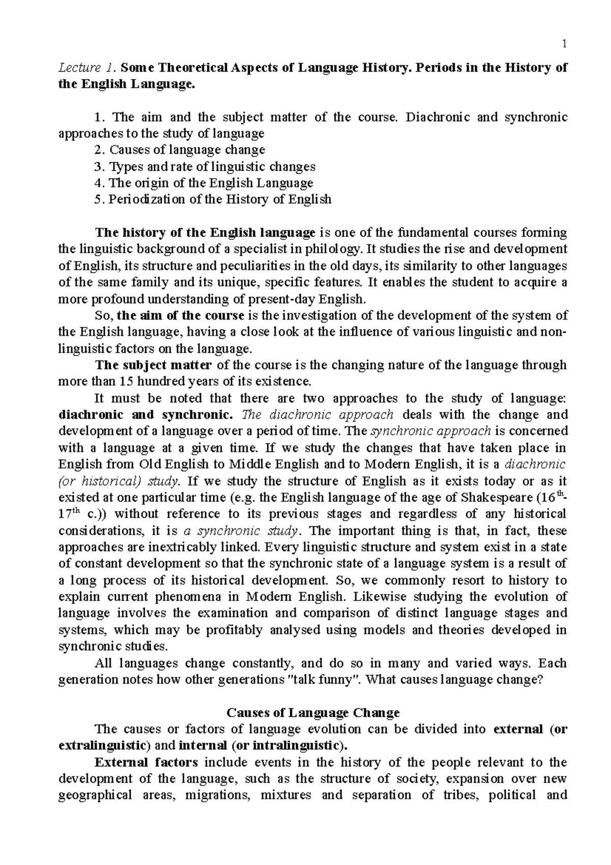 Lecture 1 Lecture 1 Some Theoretical Aspects Of Language History lecture-1-lecture-1-some-theoretical-aspects-of-language-history
