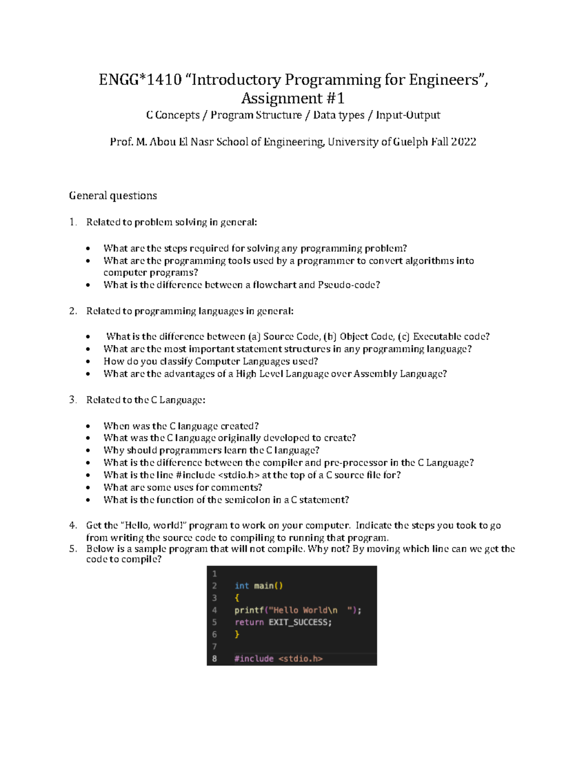 Assignment 1-F22 - ENGG*1410