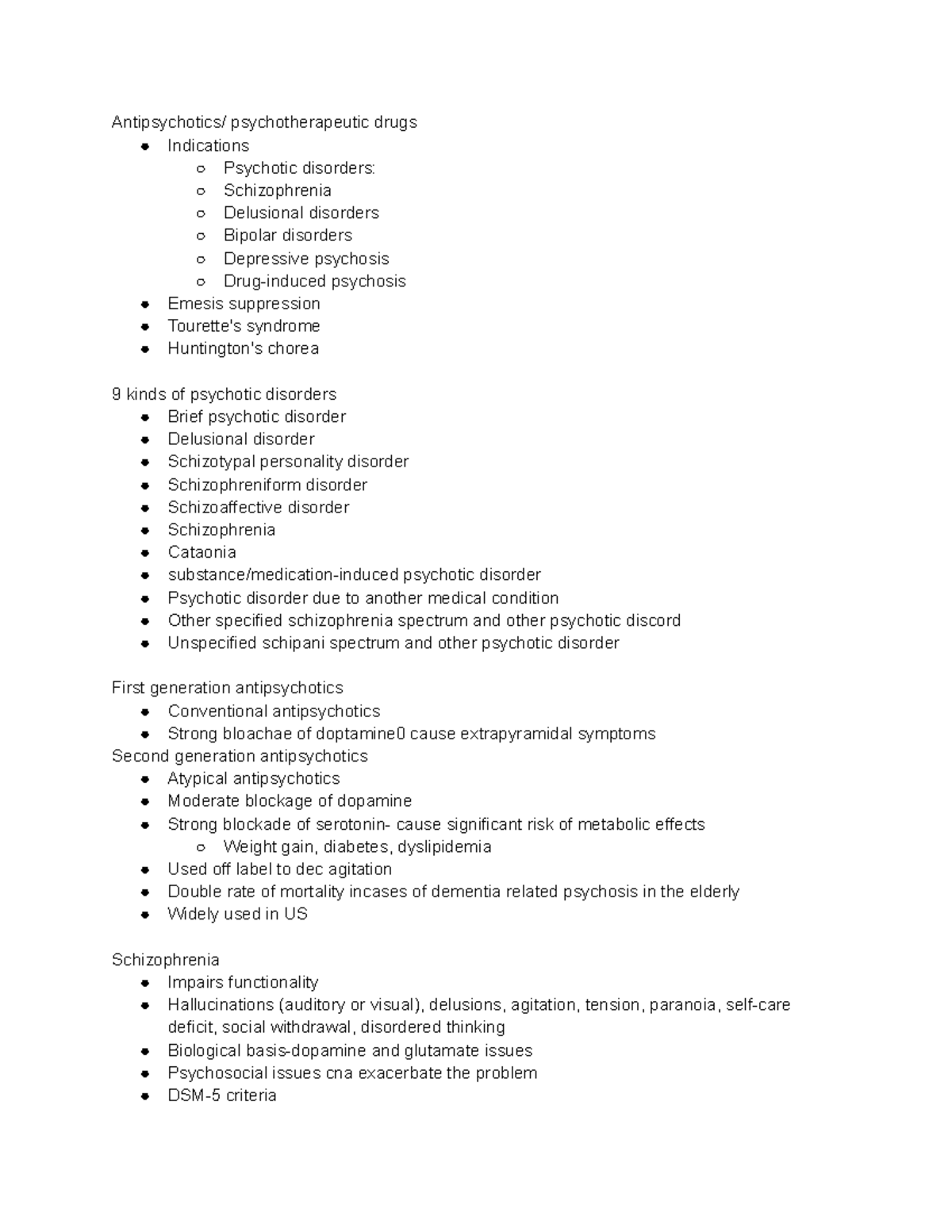 Antipsychotics - lecture notes pharm - Antipsychotics ...