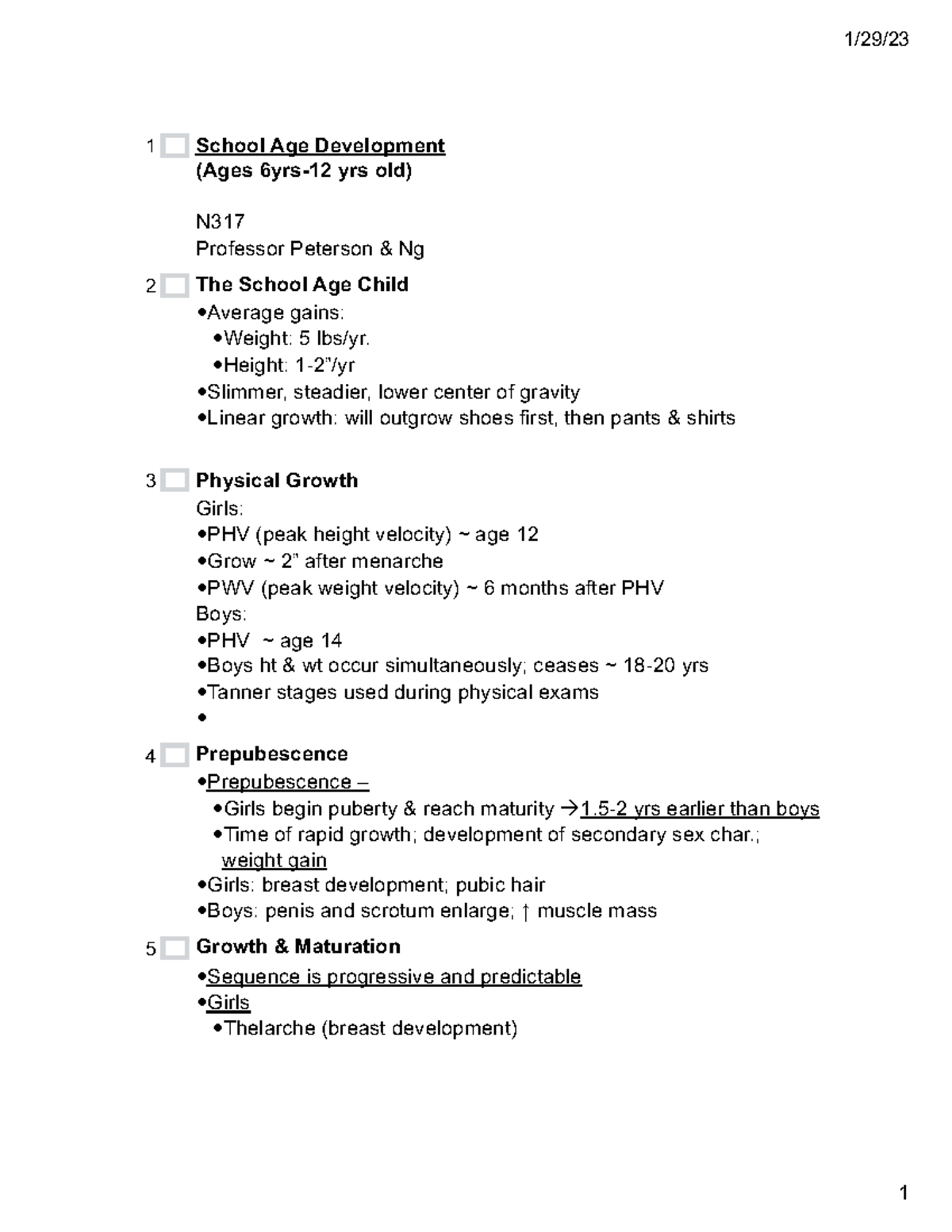 School Age Development - 1/29/ 1 School Age Development (Ages 6yrs-12 ...