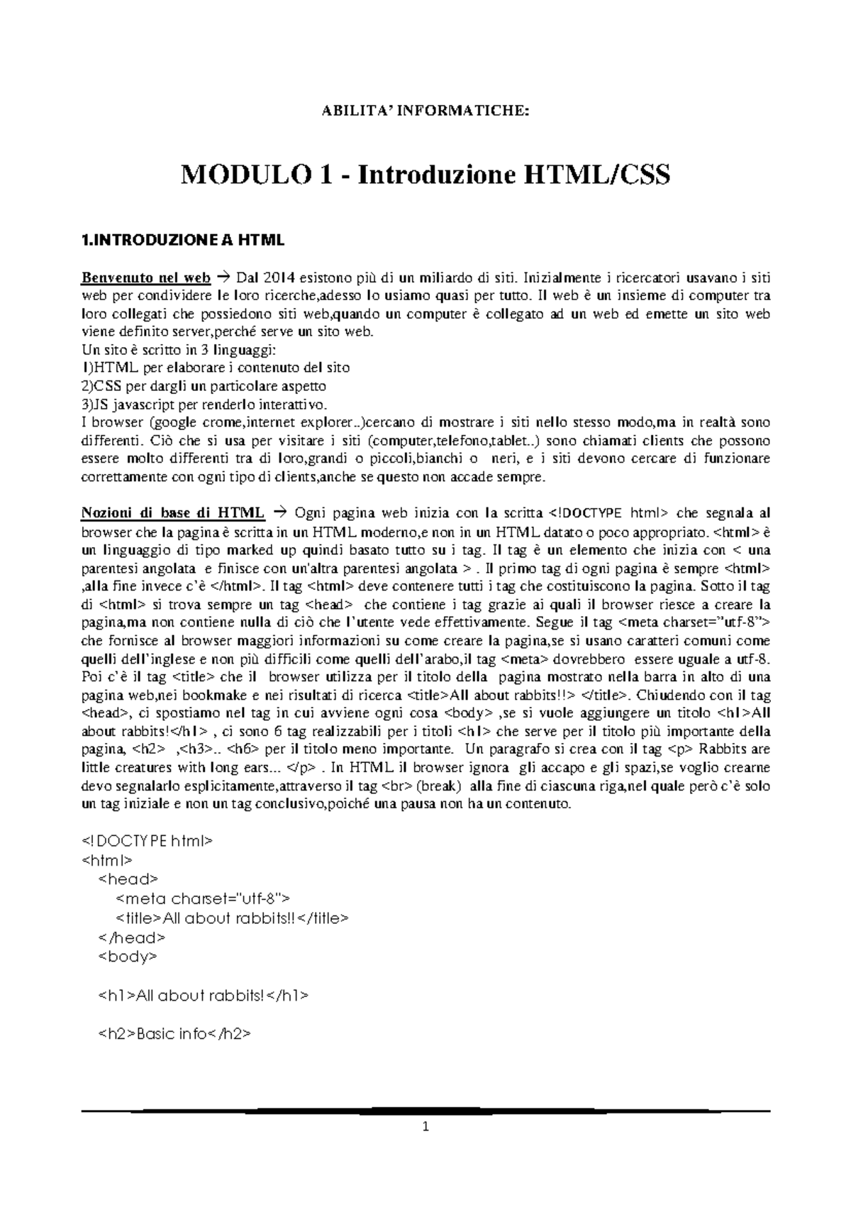 Abilità informatiche - Appunti idoneità informatica trascrizione delle videoregistrazioni ...