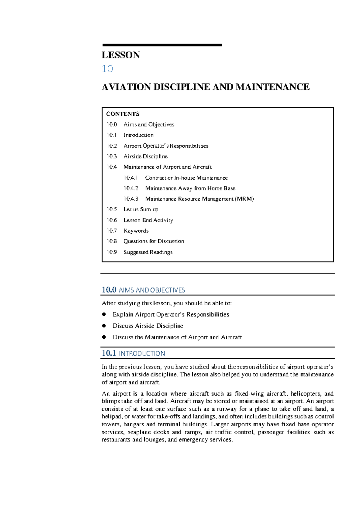 aviation discipline and maintenance i airline - 204 Airline Marketing ...