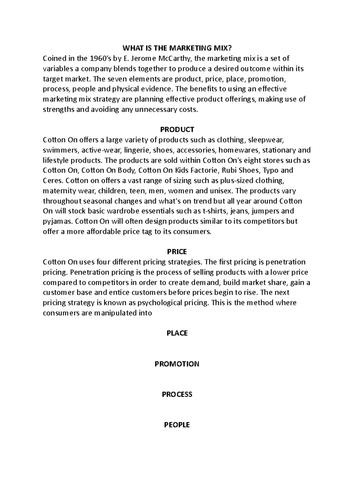 Speech - strategic marketing management - MKTG3000 - UoN - Studocu