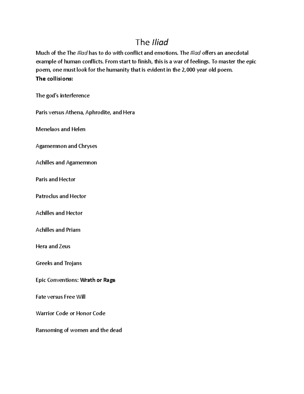 The Iliad - Relationships that are in the book between characters can ...