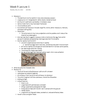 EPS SCI 17 Lecture 1 notes - Paleontology Not just dinosaurs Ice age ...