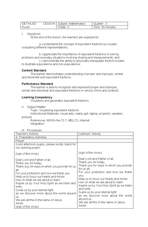 SEMI- Detailed LP ( Personal Development ) - Semi-Detailed Lesson Plan ...