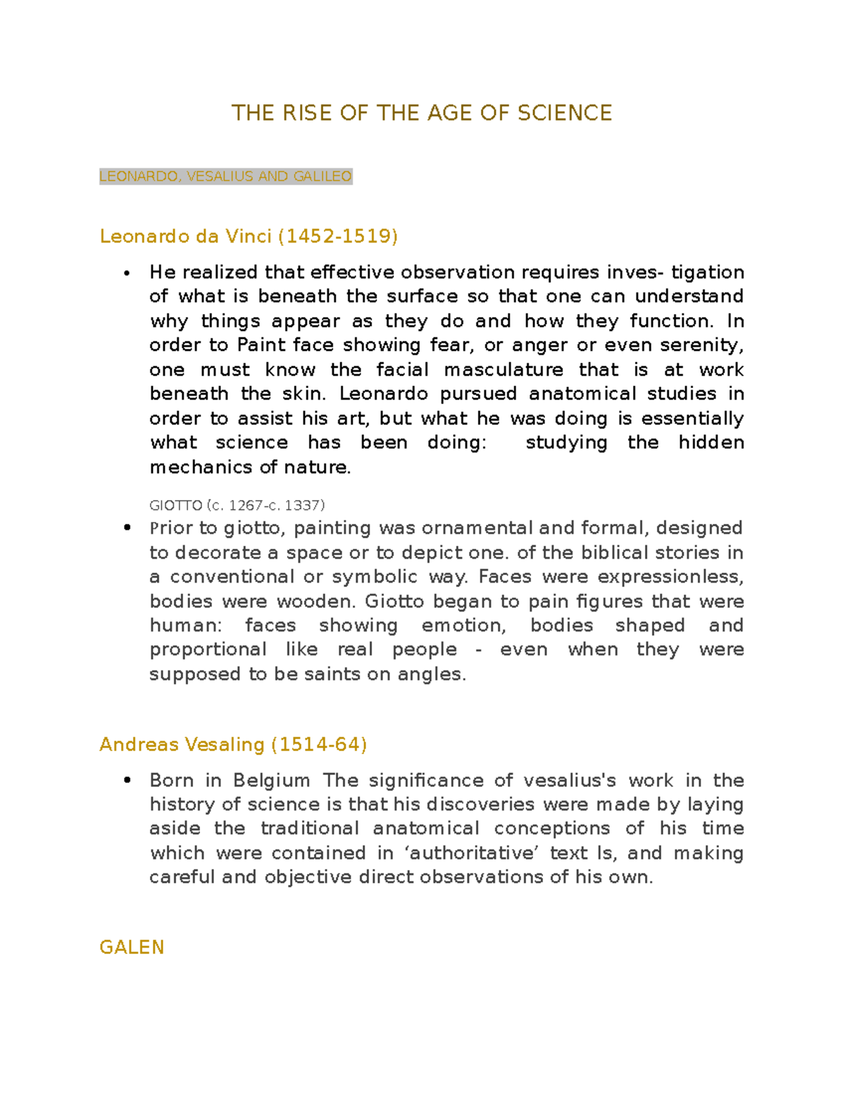 The Rise Of The Age of Science - THE RISE OF THE AGE OF SCIENCE ...