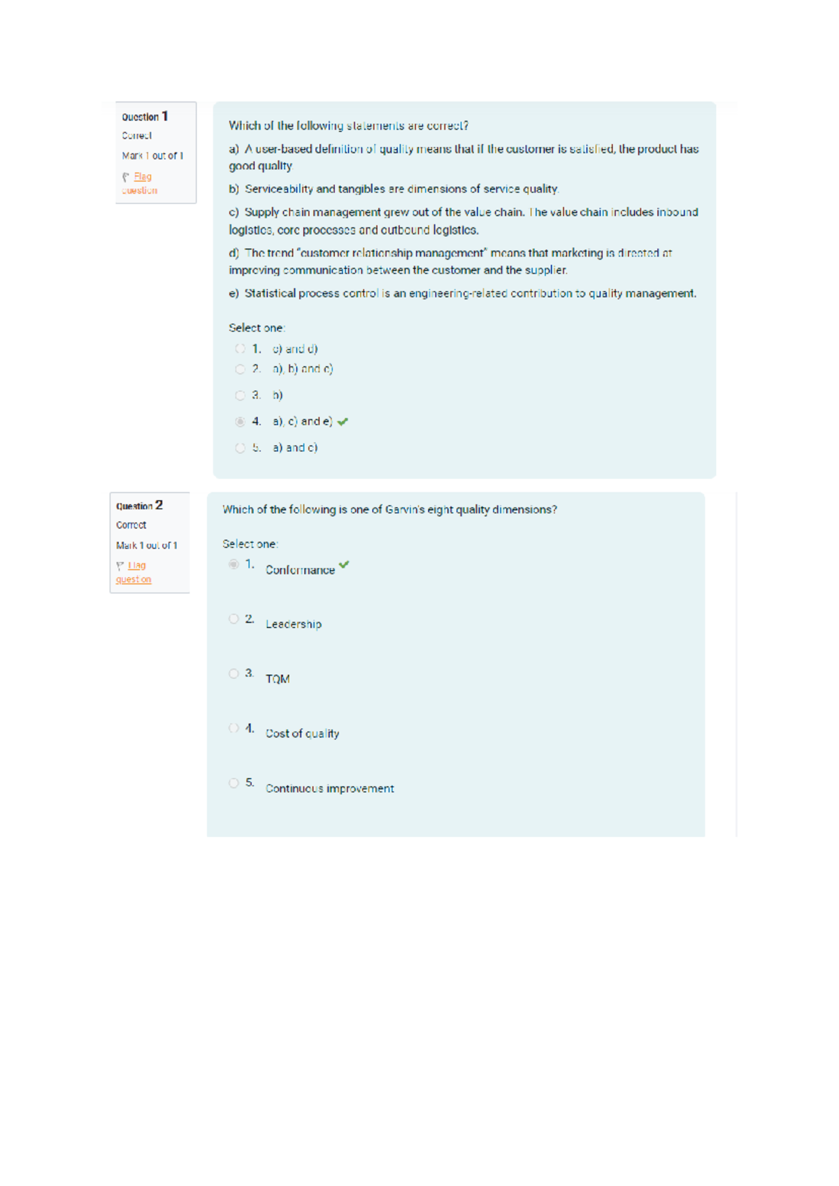 MNO2602 ASS1- Answers - Question 1 Which of the following statements are correct? Correct a) A ...