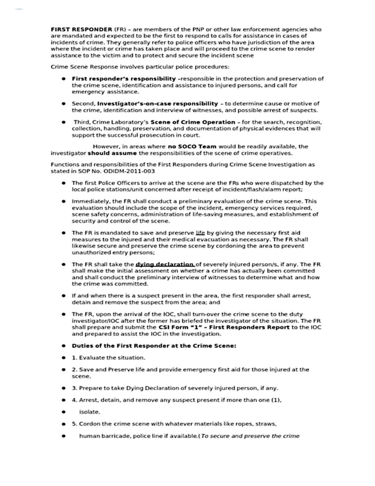 Forensic Photography Steps IN THE Crime Scene - FIRST RESPONDER (FR ...