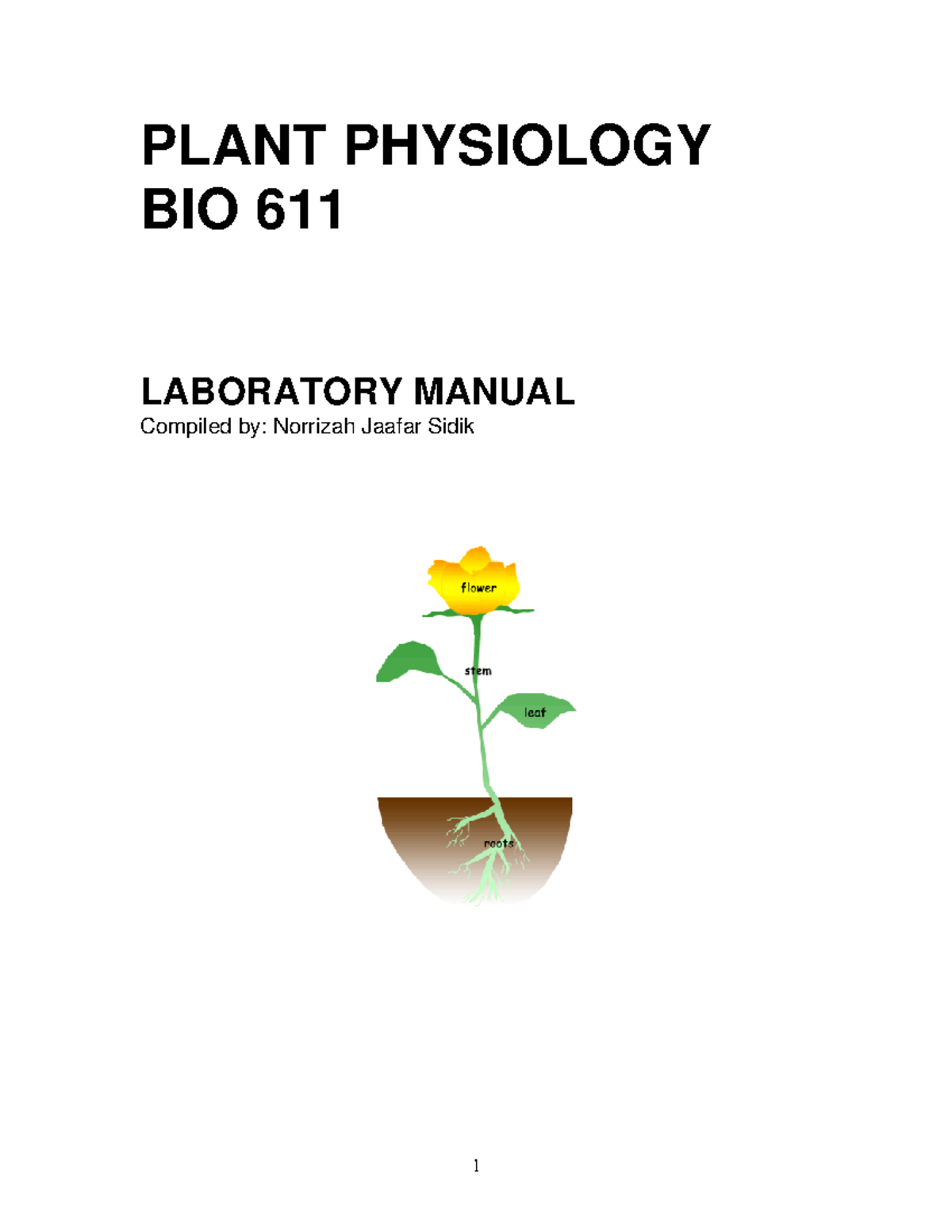LAB Manual BIO611 - Lab Report Plant Physiology - PLANT PHYSIOLOGY BIO ...