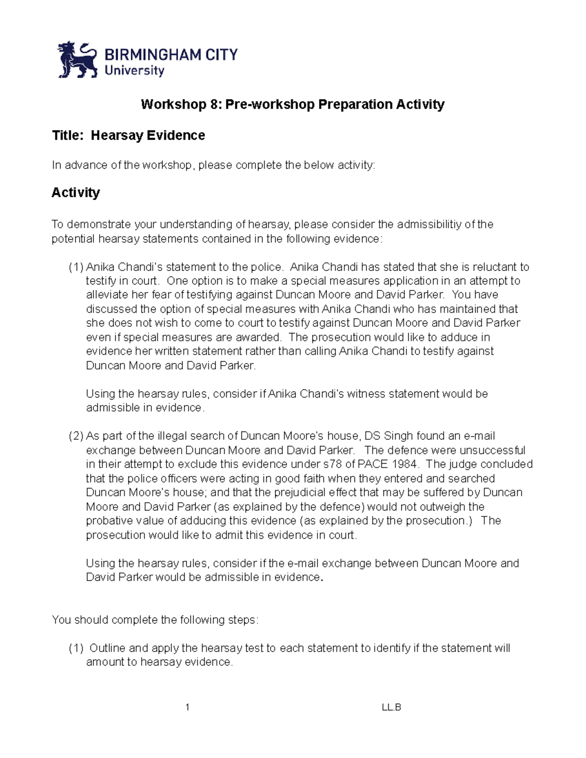 Pre-session Activity Workshop 8 2023 - Workshop 8: Pre-workshop ...