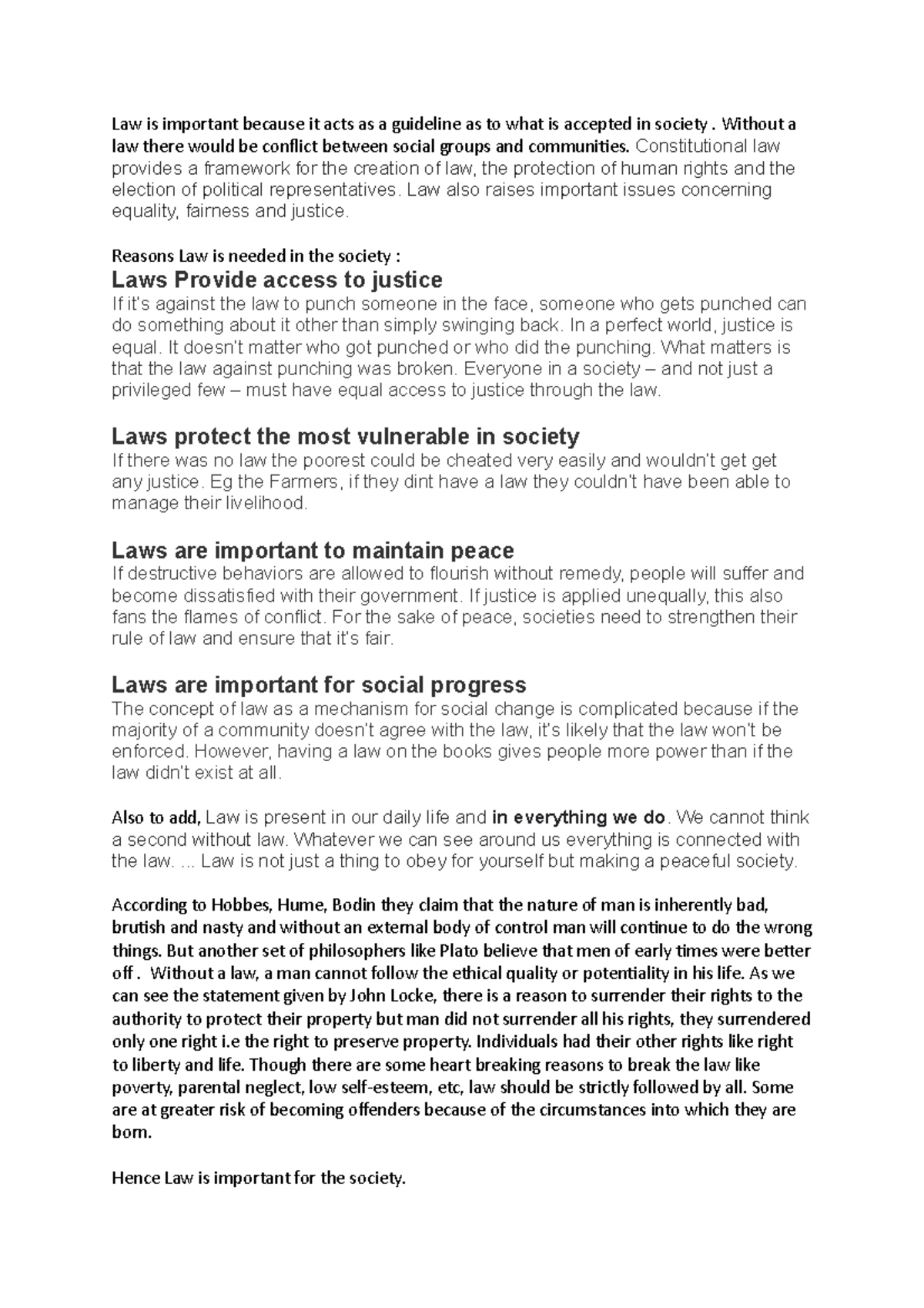 is law necessary !!! This PDF has enough info on that - Law is ...