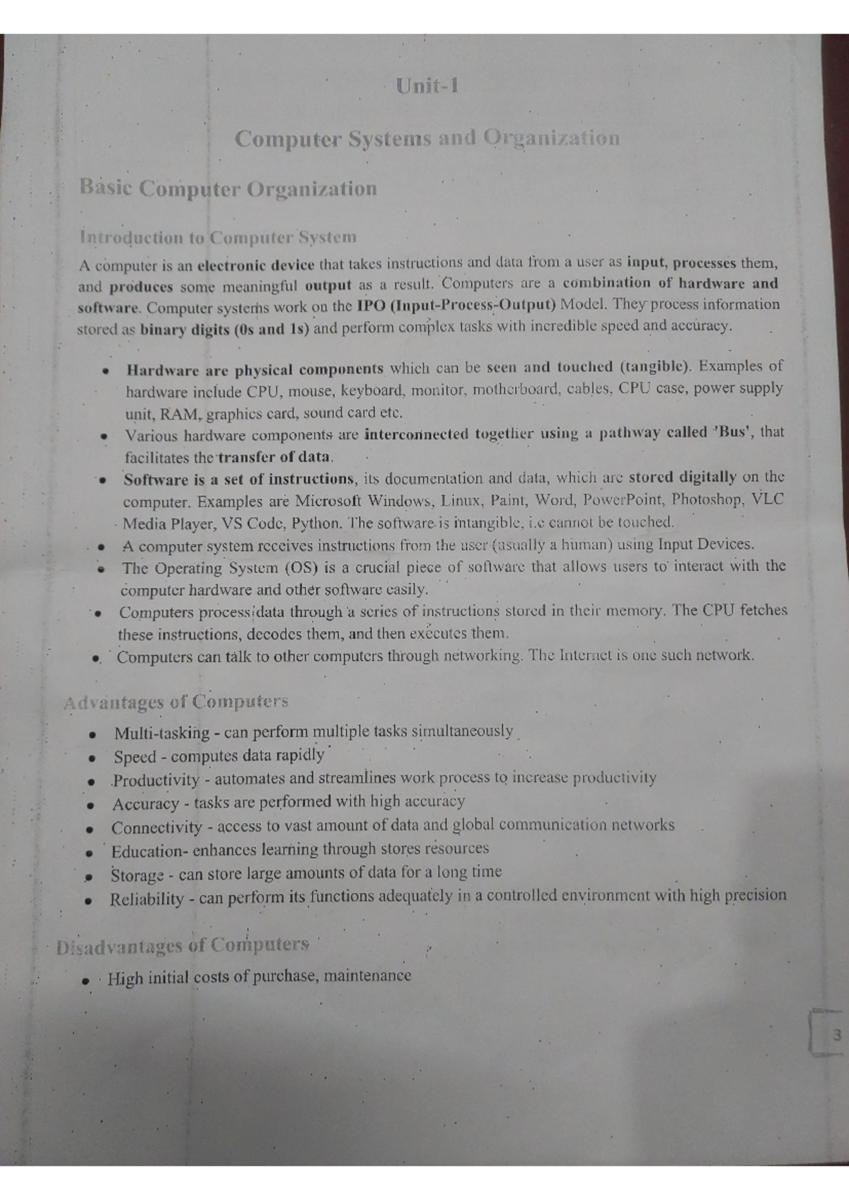 Computer science - Computer Systems and Organization Basic Computer ...