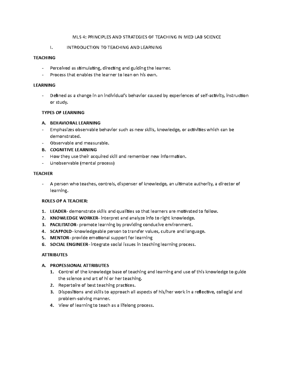 Prelim- Lesson-WORD - Chemistry - MLS 4: PRINCIPLES AND STRATEGIES OF ...