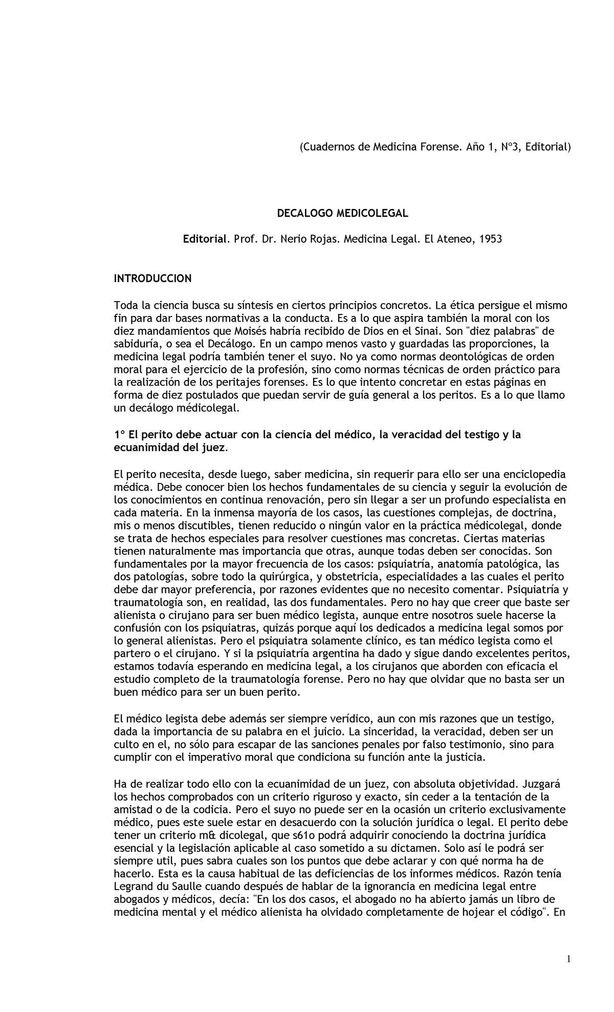 CMF1-3-Editorial - NELIO ROJAS - (Cuadernos de Medicina Forense. Año 1 ...