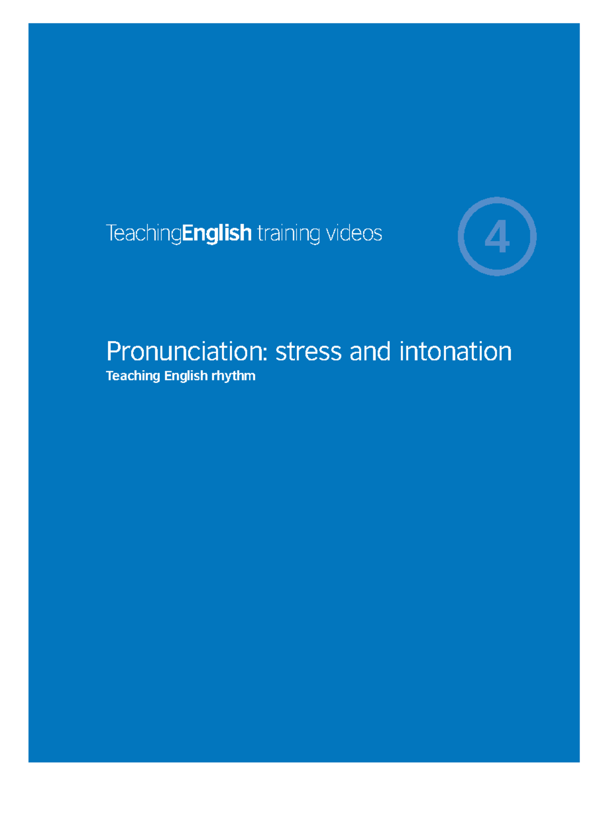 Teaching Speaking 4 stressintonation v01 - Pronunciation: stress and ...