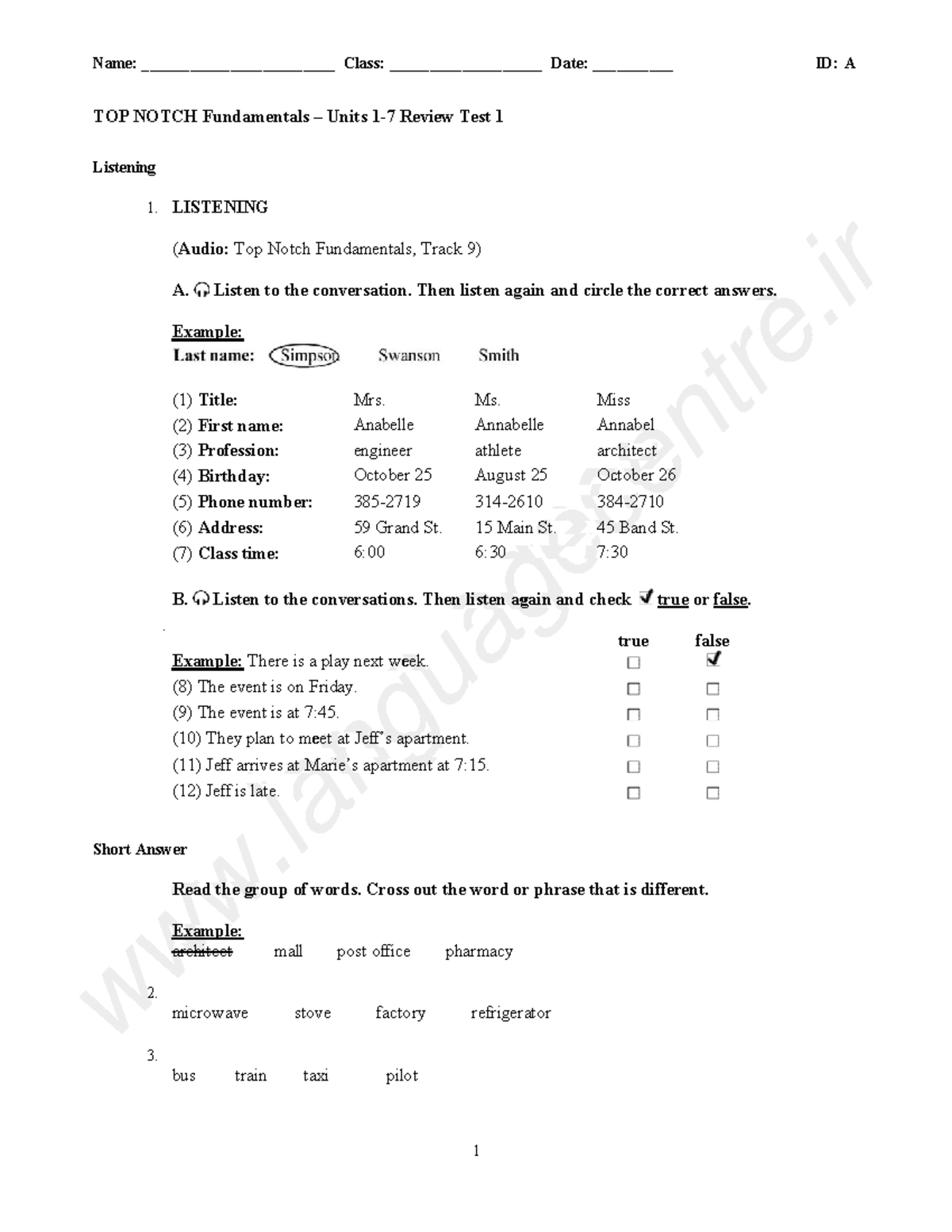Units 1 7 Final Test 1 Fundamentals a - - Studocu