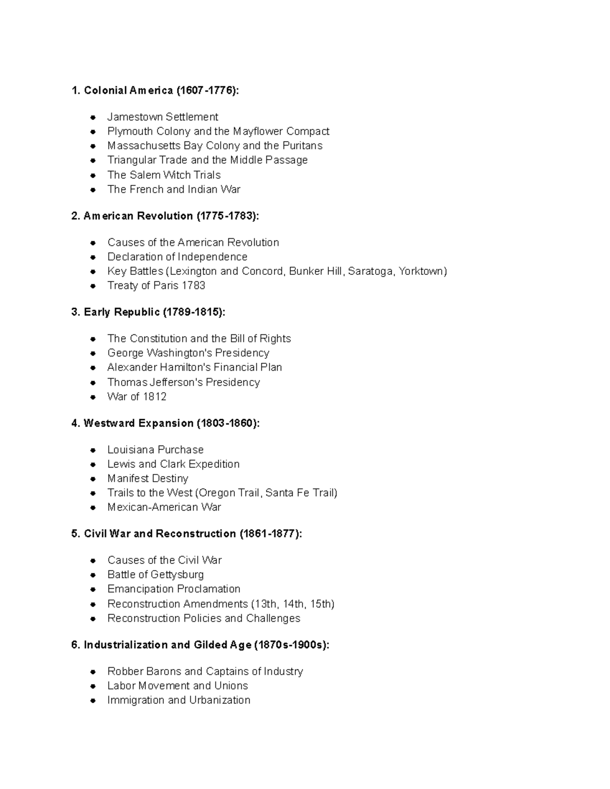 Guide for American History - Colonial America (1607-1776): Jamestown ...