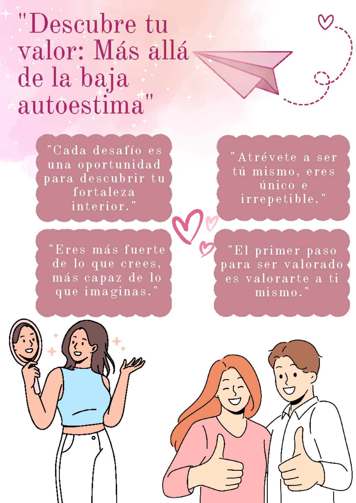 Flyer - Concientizar la baja autoestima - "Descubre tu valor: Más allá ...