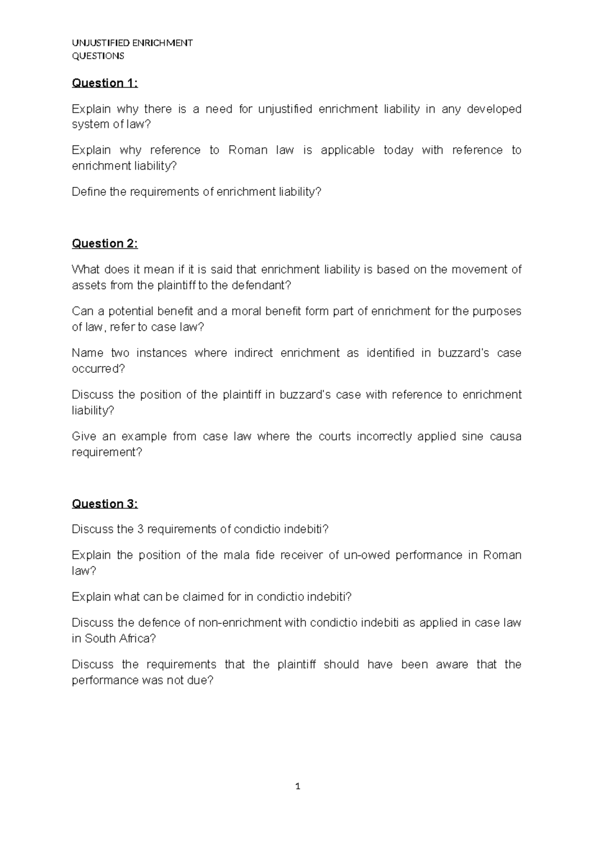 PVL3704-sg questions - enrichment - QUESTIONS Question 1: Explain why ...