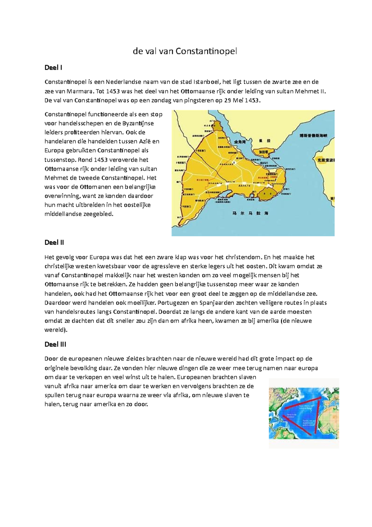 De val van Constantinopel, verplichtte opdracht - de val van ...