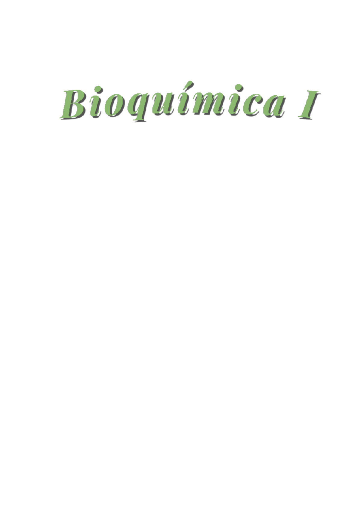 Bioquimica 1 resumos - Bioquímica I que é a Bioquinnica? Estudo das ...