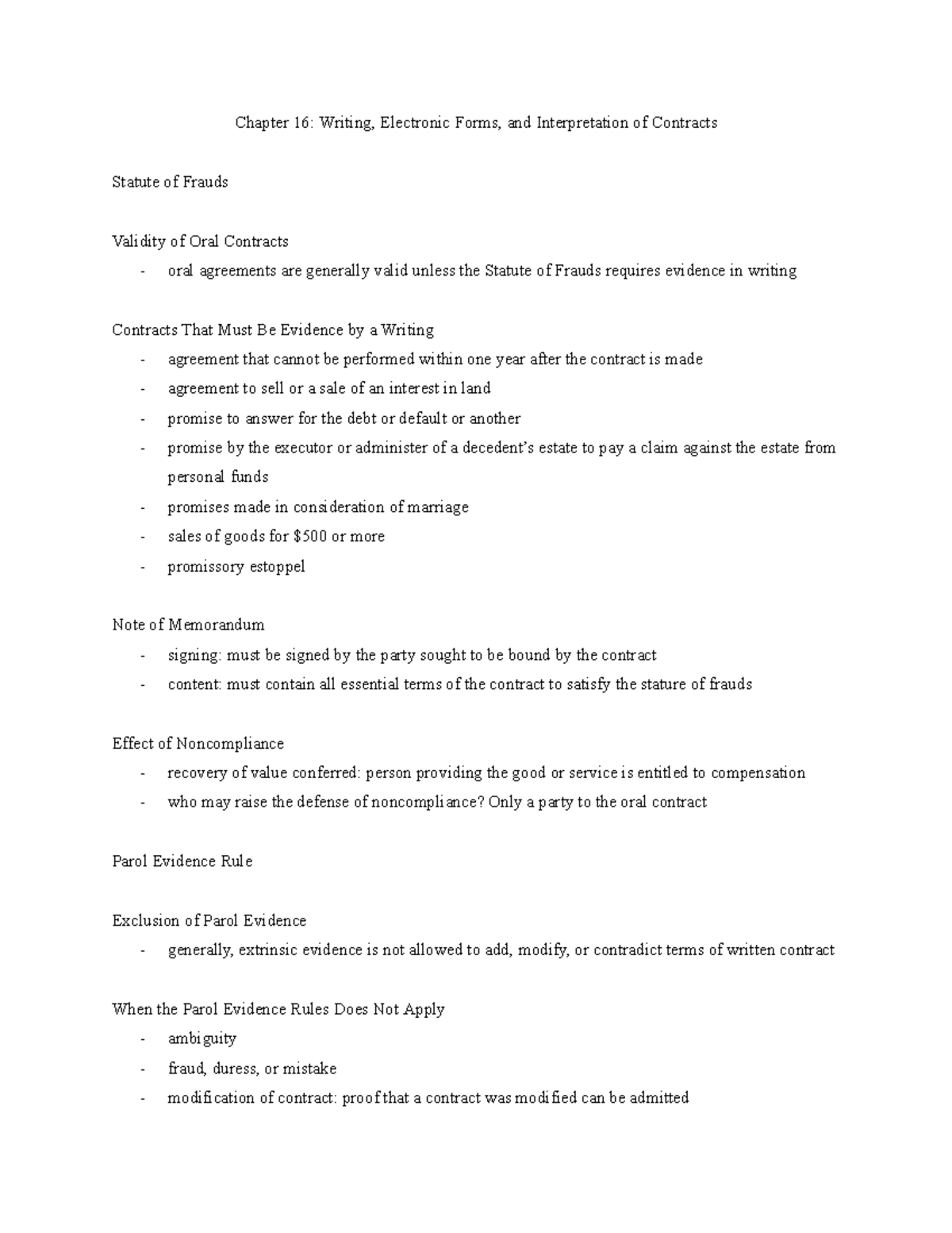 (Chap 16) Writing, Electronic Forms, and Interpretation of Contracts ...