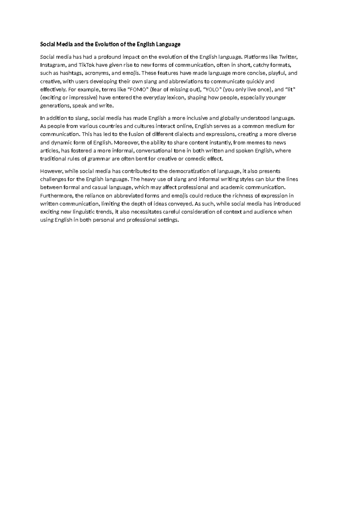 Social Media and the Evolution of the English Language - Platforms like ...