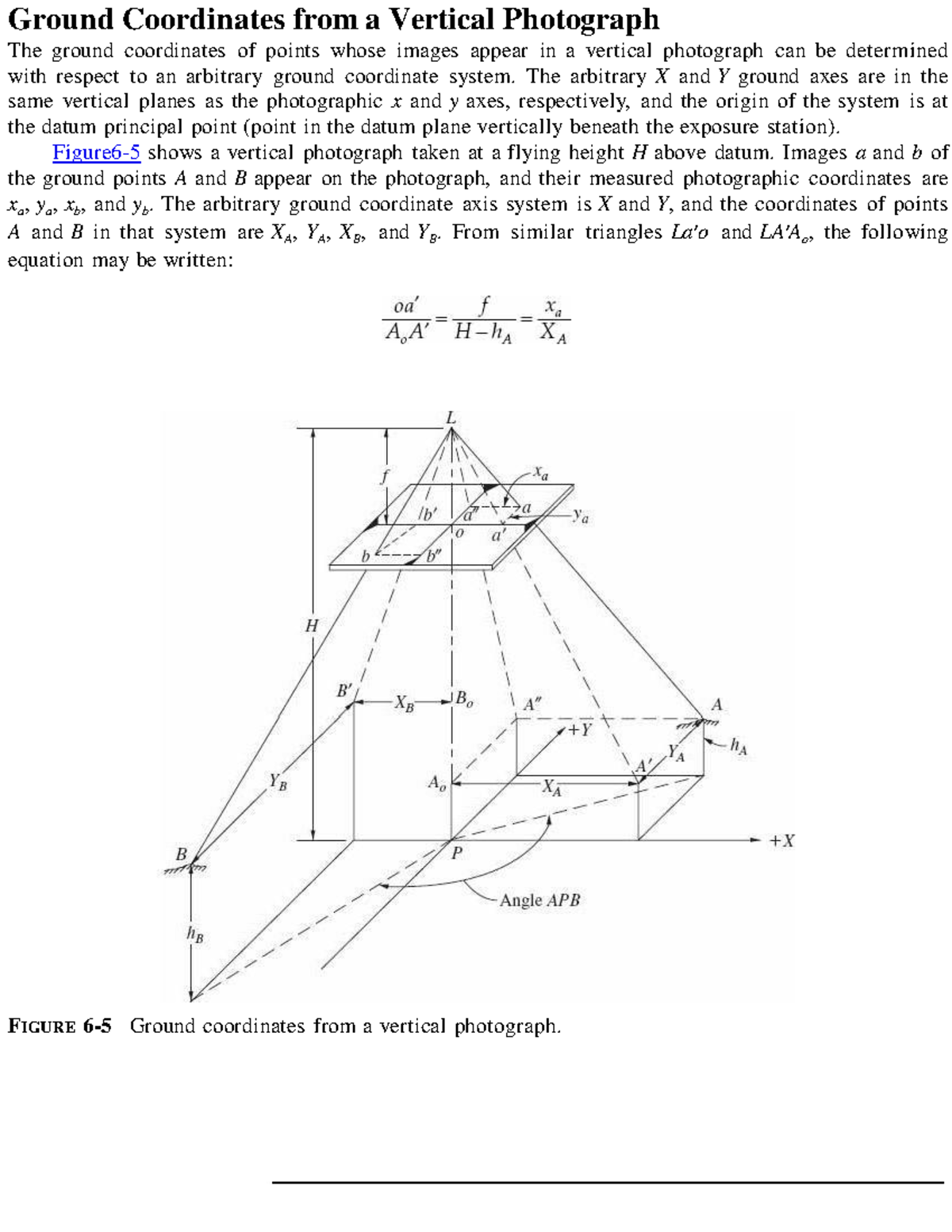 Ground control points on a vertical photograph - Ground Coordinates ...