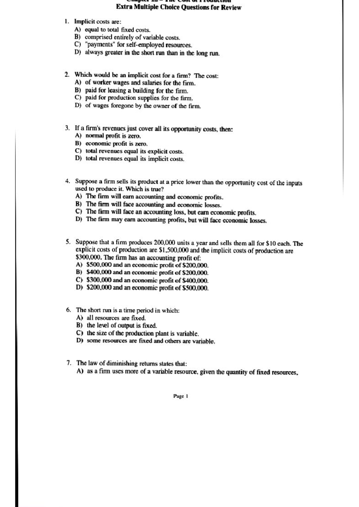 SI Revision questions chapter 6 - ECC101 - Studocu