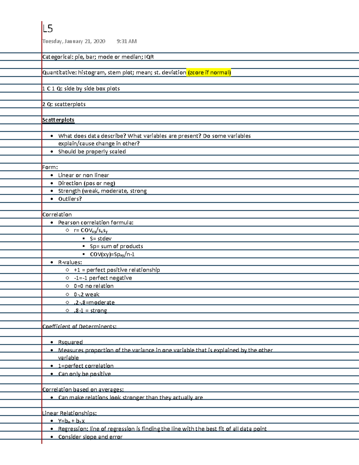 Stats lec5 - Scatterplots What does data describe? What variables are present? Do some variables ...