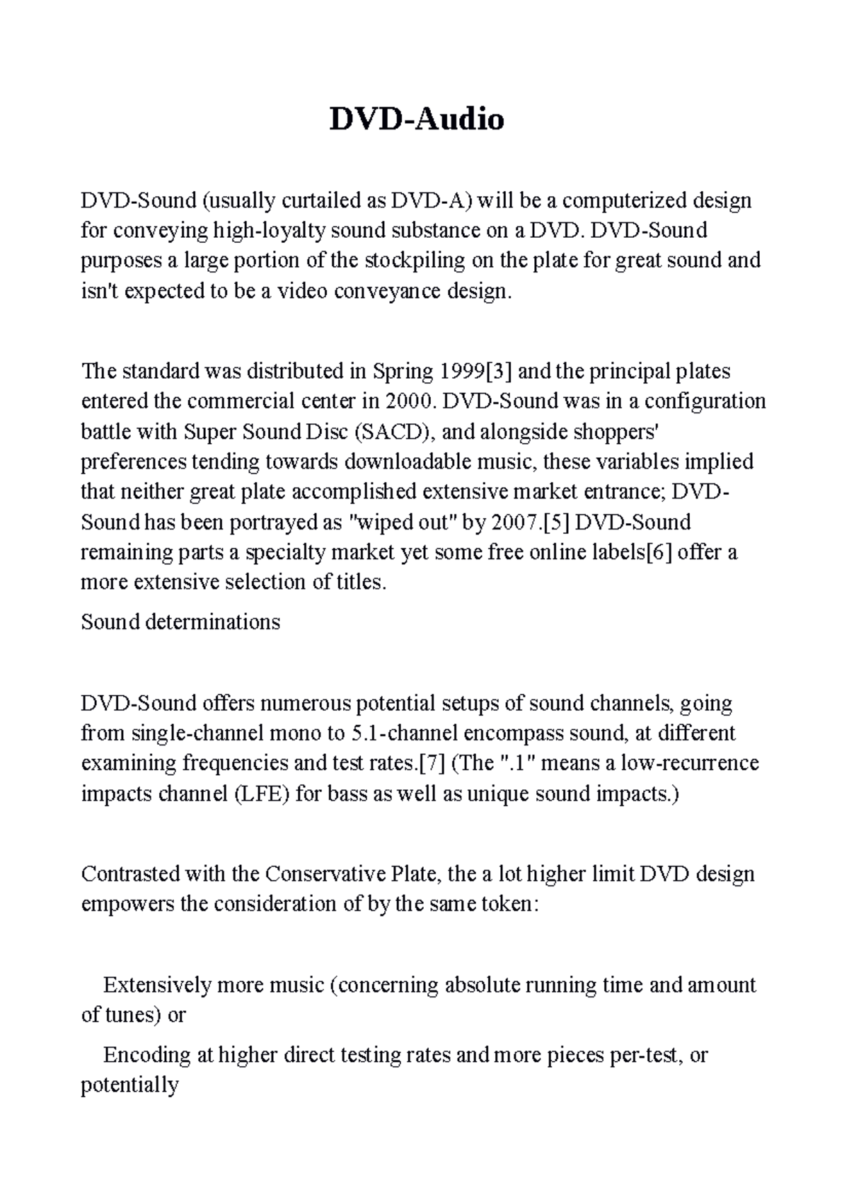 DVD-Audio - Ifah - DVD-Audio DVD-Sound (usually curtailed as DVD-A ...